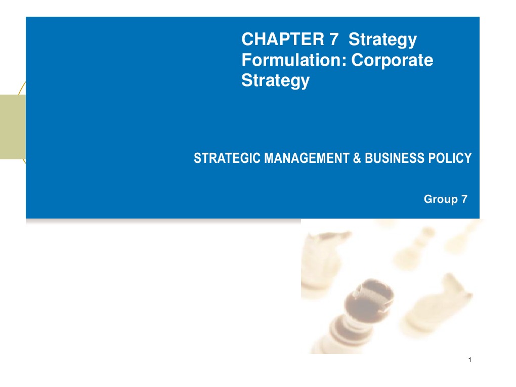 Chapter 7 Strategy Formulation Corporate Strategy | PDF ...