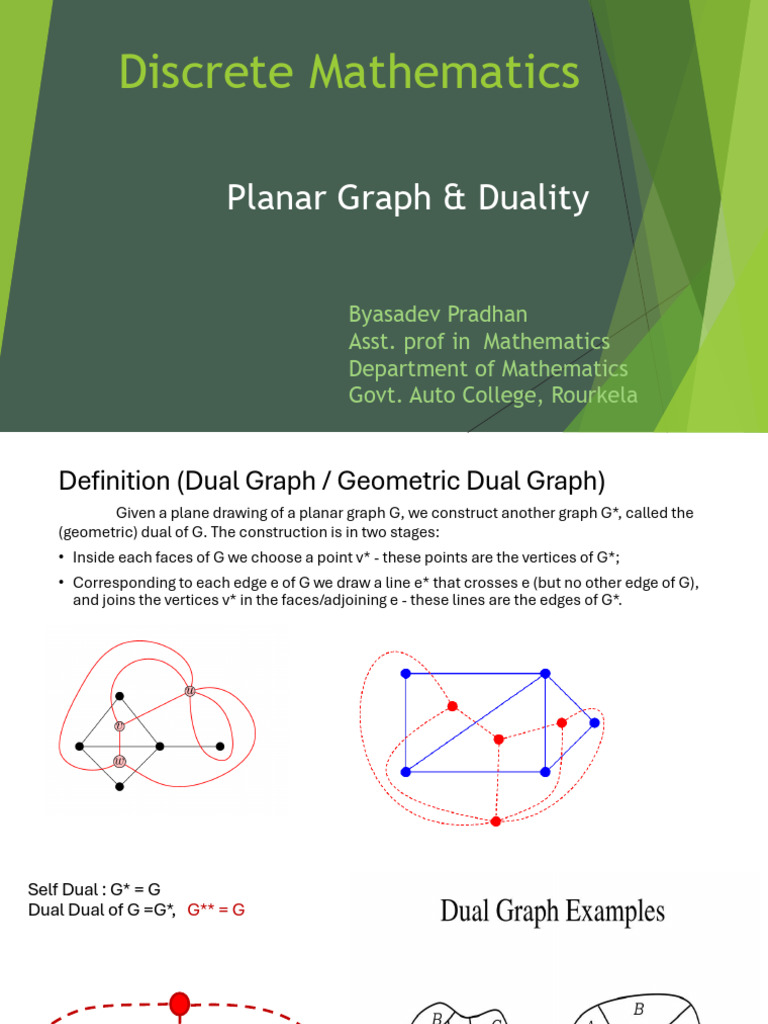 6-Graph Theory BDP Planner Graph &dual Graph | PDF | Vertex (Graph ...