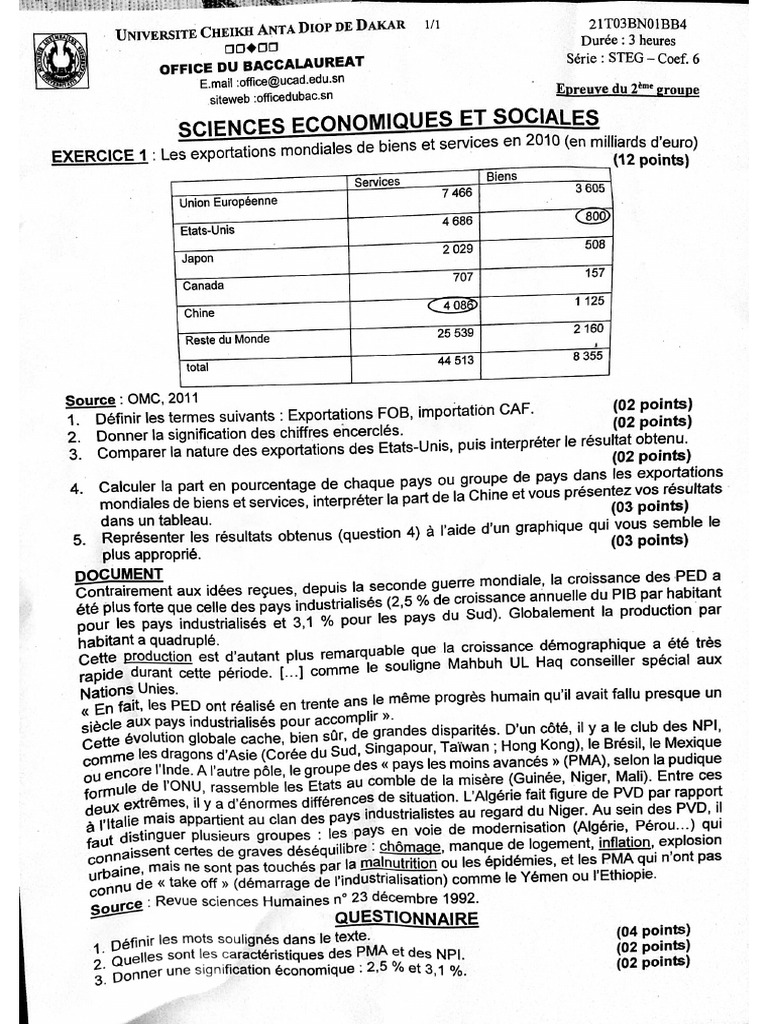 Bac Steg 2021 2gp | PDF