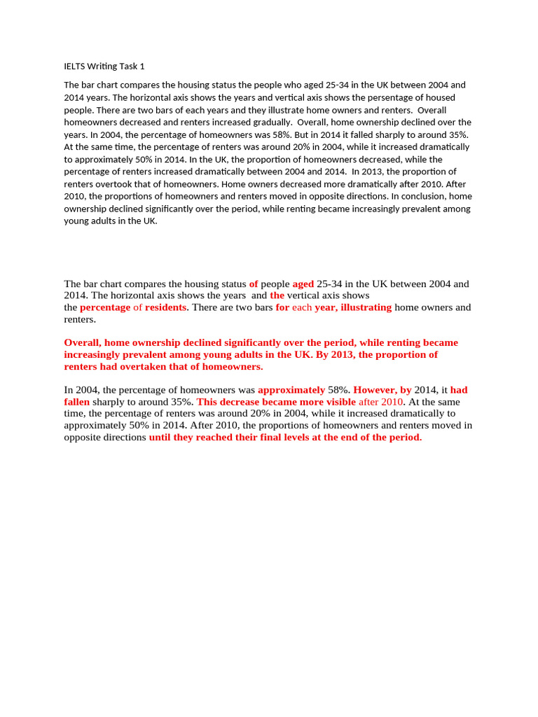 IELTS Writing Task 1 | PDF