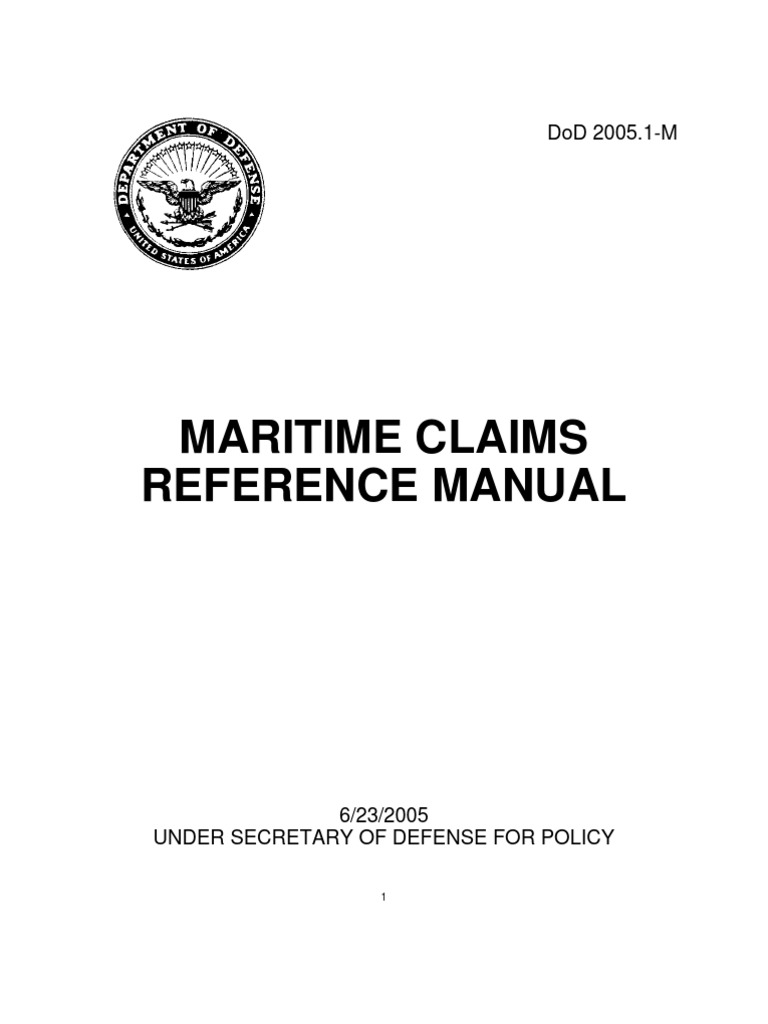 Maritime Claims Reference Manual | PDF | United States Department Of ...
