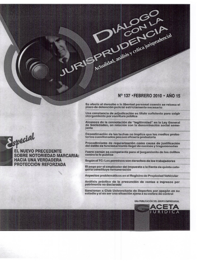 Relexiones Carga de La Prueba Notoriedad Marcaria | PDF