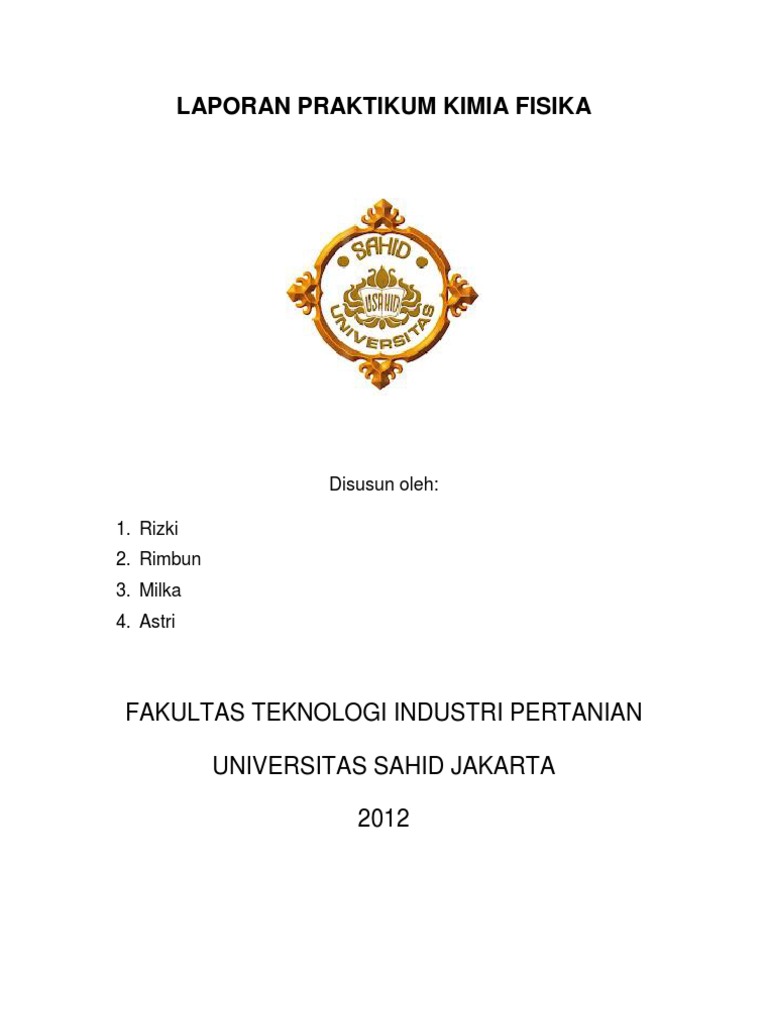 Laporan Praktikum Kimia Fisika | PDF