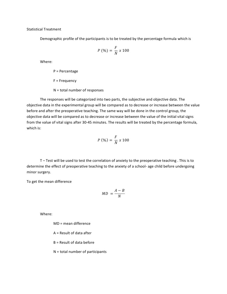 Statistical Treatment | PDF