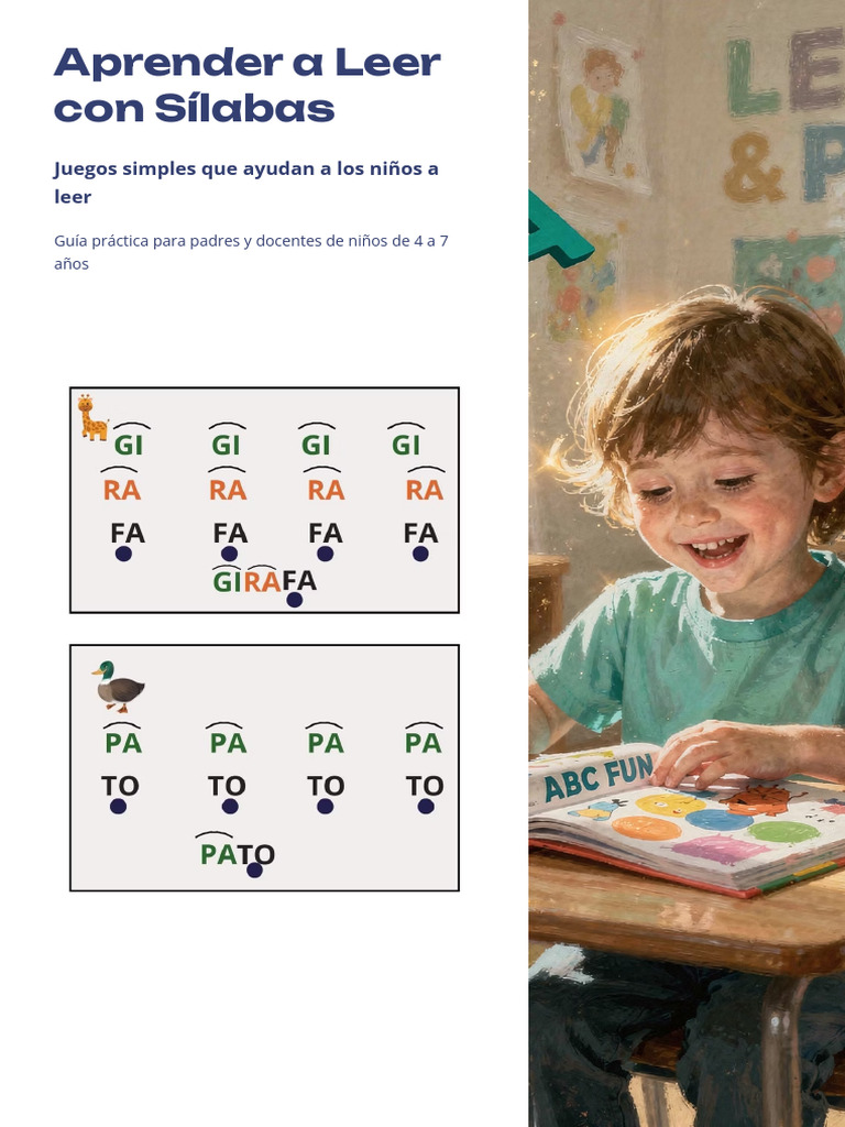 Aprender A Leer Con Silabas | PDF | Enseñando | Palabra