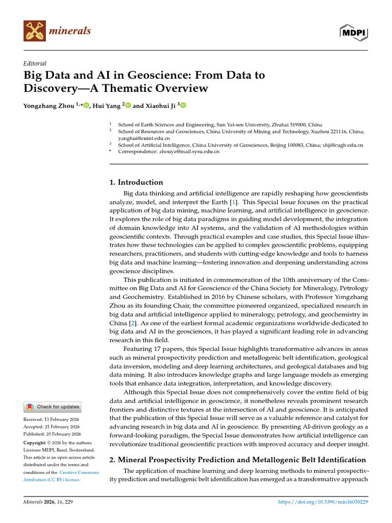 Big Data and AI in Geoscience From Data To | PDF | Deep Learning ...