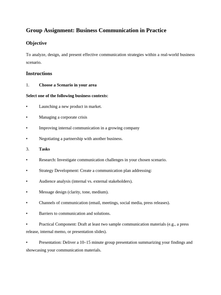 Business Communication-Group Assignment | PDF