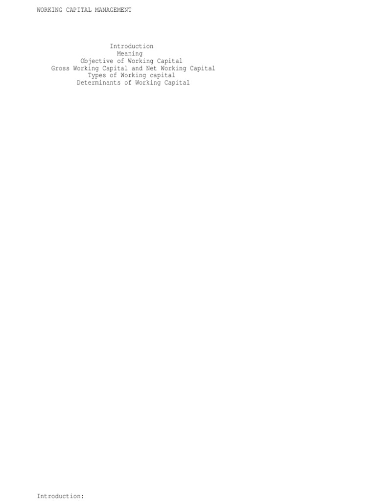 A Project Report On Working Capital Management of Arss Infrastructure ...