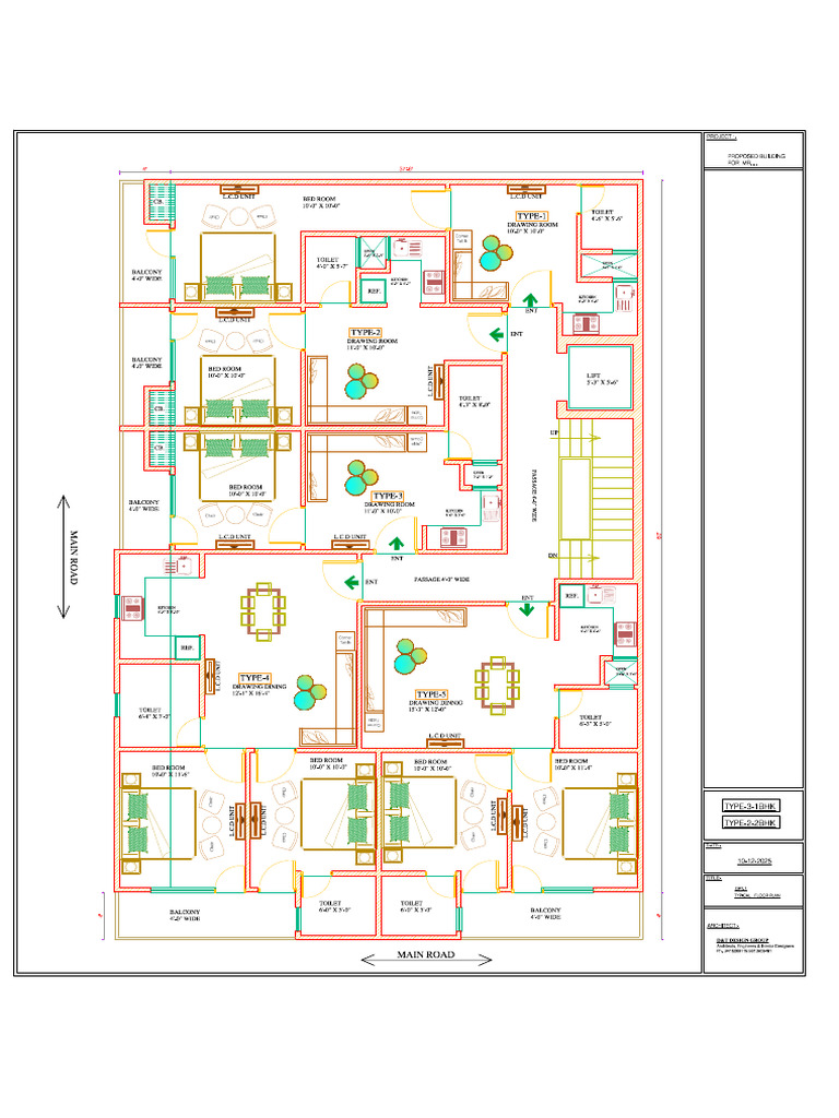 Typical Floor Plan Opetion-1 | PDF | Home | Interior Design