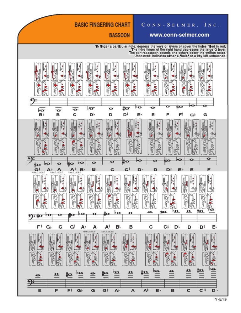 Bassoon Basic Fingering Chart | PDF | Art