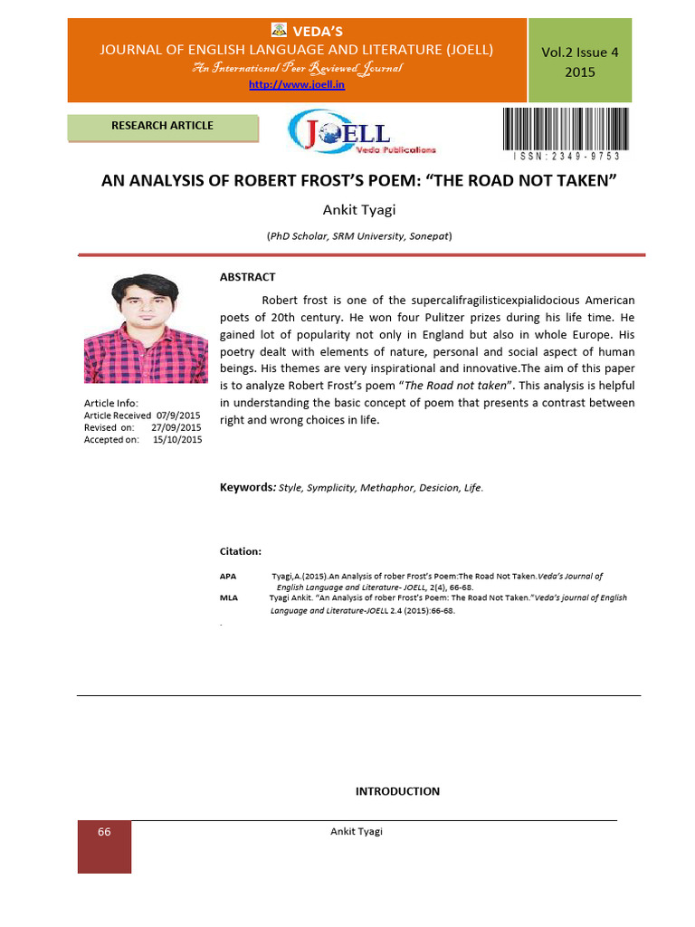 Analysis of Robert Frost | PDF | Poetry