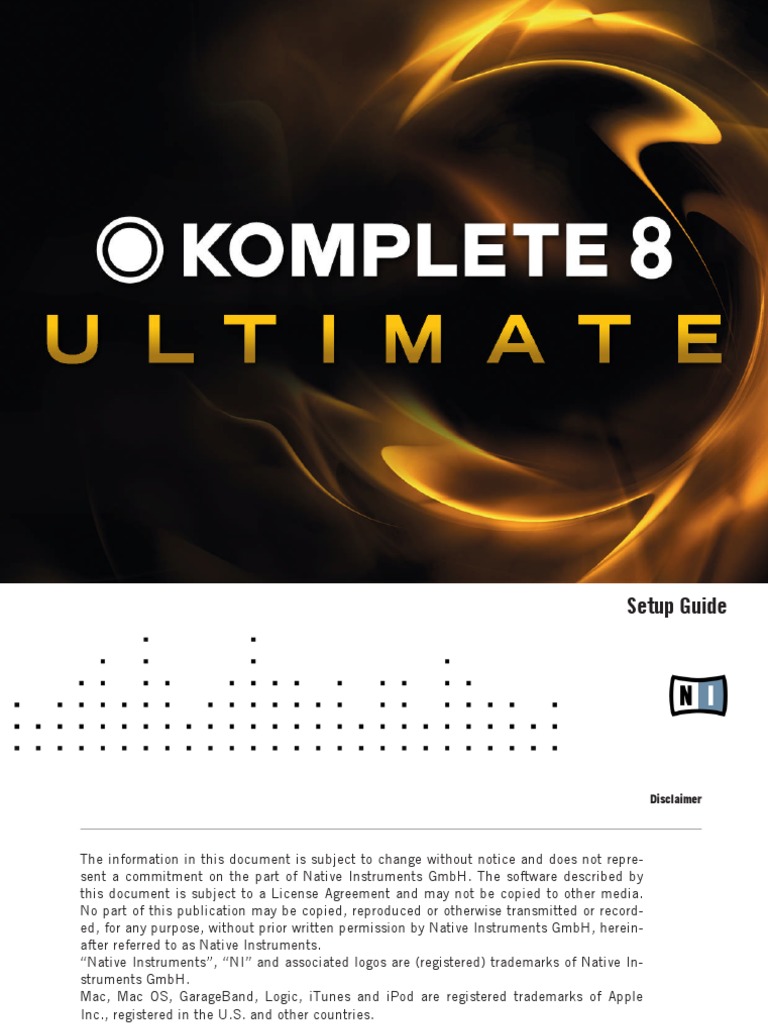 Komplete 8 Ultimate Setup Guide English | PDF | Installation (Computer Programs) | Usb