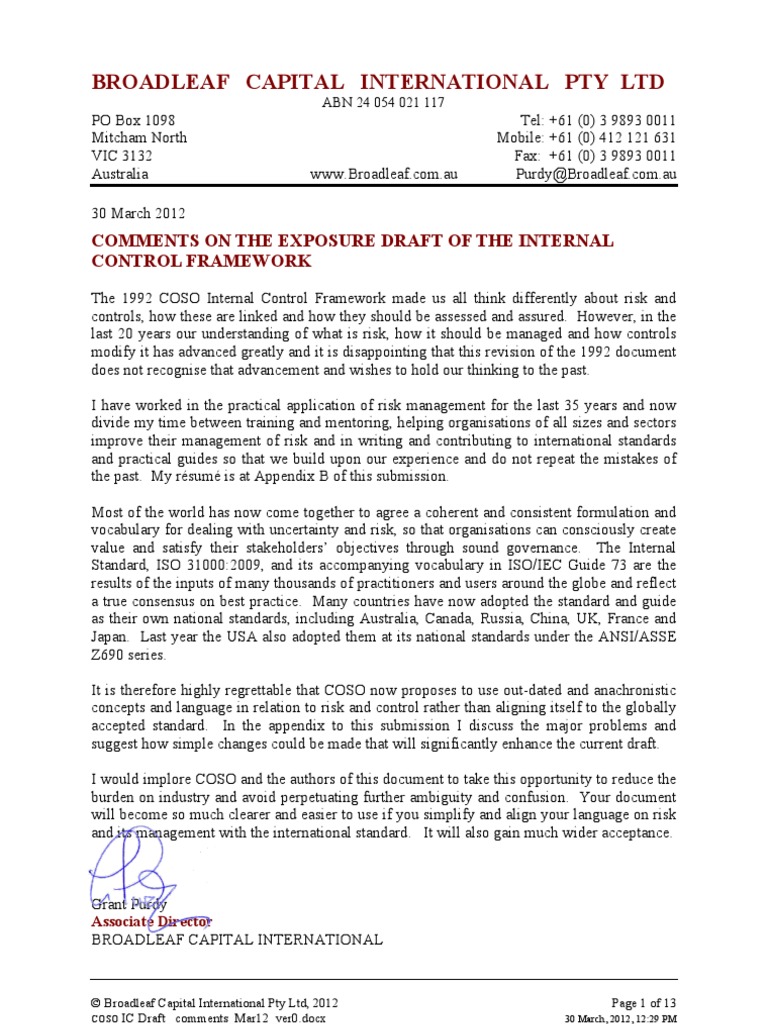 COSO Vs ISO 31000 | PDF | Risk | Risk Management