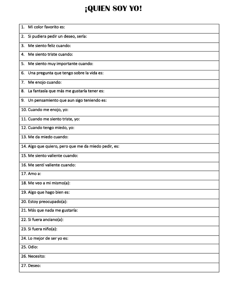 Quien Soy Yo | PDF