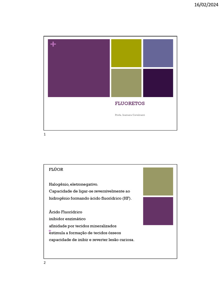 Fluoretos Aula 4 e 5 U2s1 | PDF | Flúor