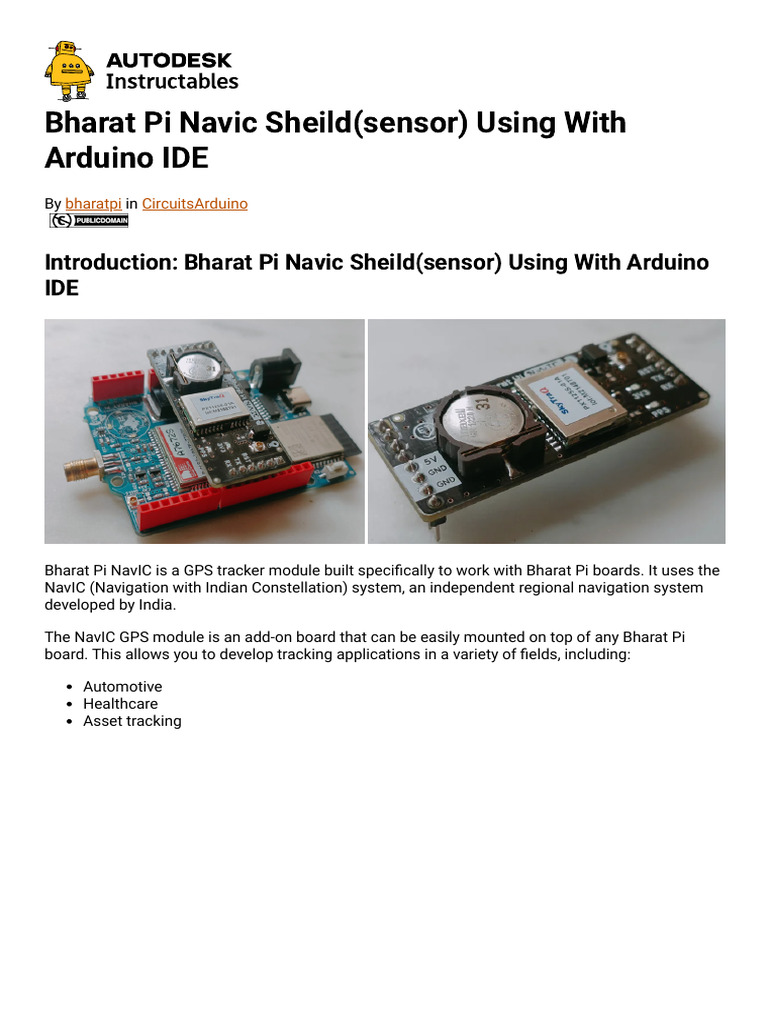 Bharat Pi Navic Sheild(Sensor) Using With Arduino IDE _ 5 Steps ...