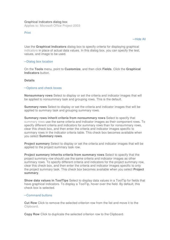 Graphical Indicators Dialog Box | PDF | Button (Computing) | Computing
