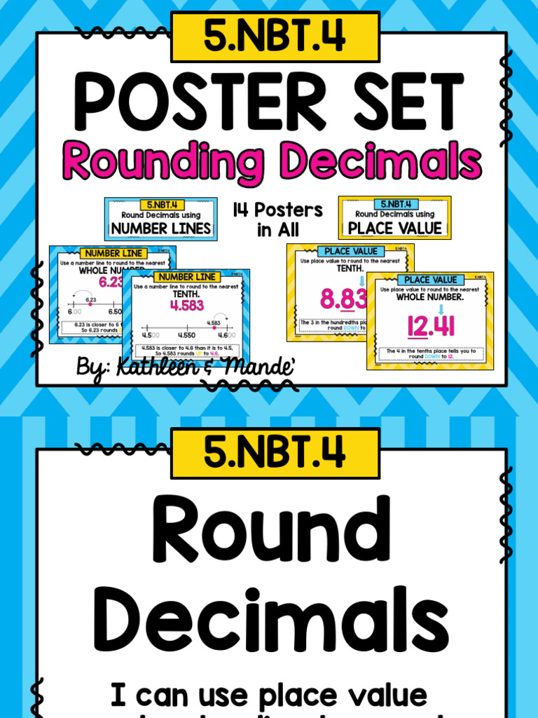 5 - 5.NBT.4 Poster Set_ Round Decimals | PDF | Arithmetic ...