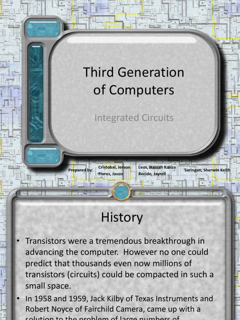 Third Generation of Computers | PDF | Very Large Scale Integration ...