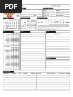 Savage Worlds - Cheat Sheet | Sports | Leisure