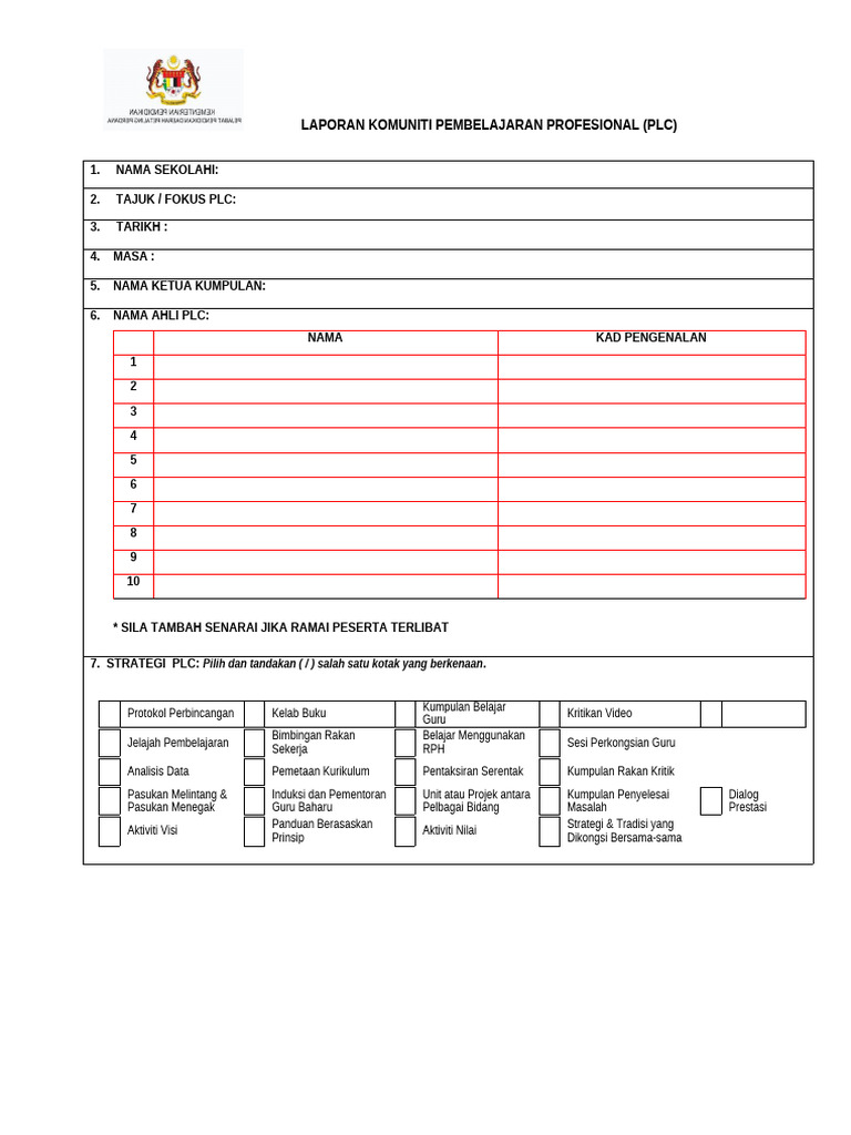 Borang PLC | PDF