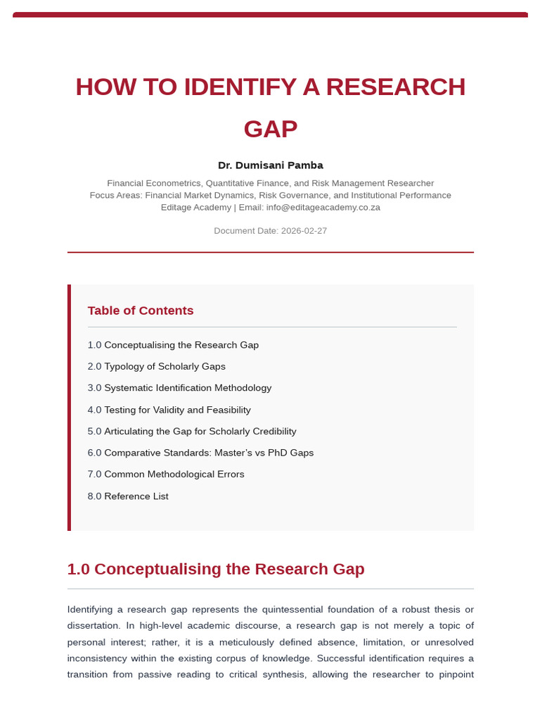 How To Identify A Research Gap | PDF | Methodology | Scientific Method