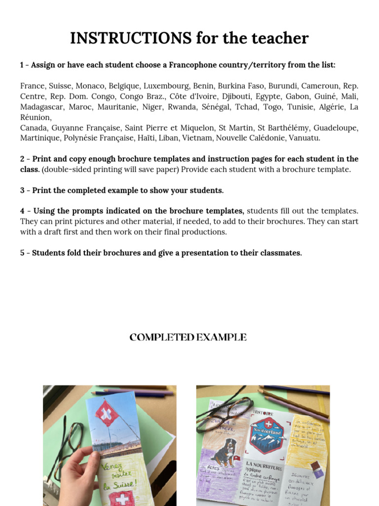 FrancophonieResearchprojectTravelbrochureFrenchspeakingcountries-1 | PDF