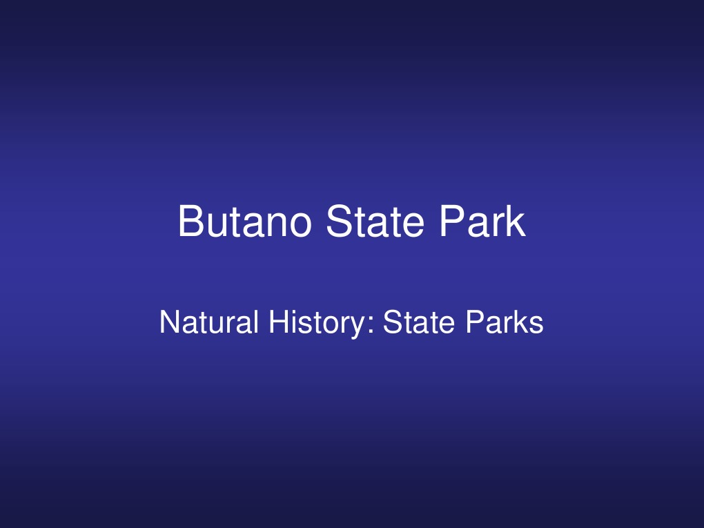 Butano State Park: Natural History: State Parks | PDF
