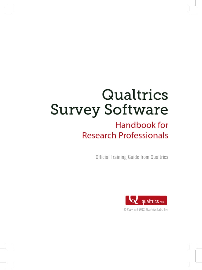 Qual Trics Survey Software | PDF | Survey Methodology | Icon (Computing)