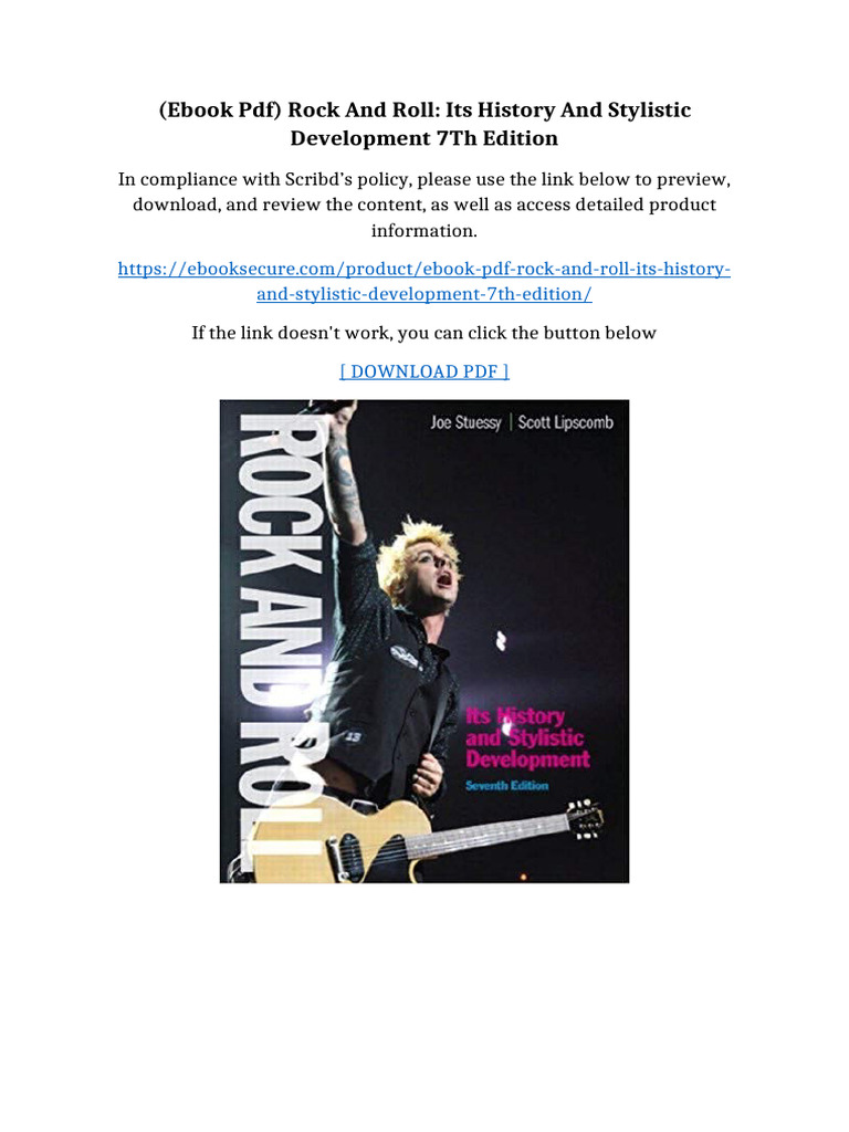 (eBook PDF) Rock and Roll: Its History and Stylistic Development 7th ...