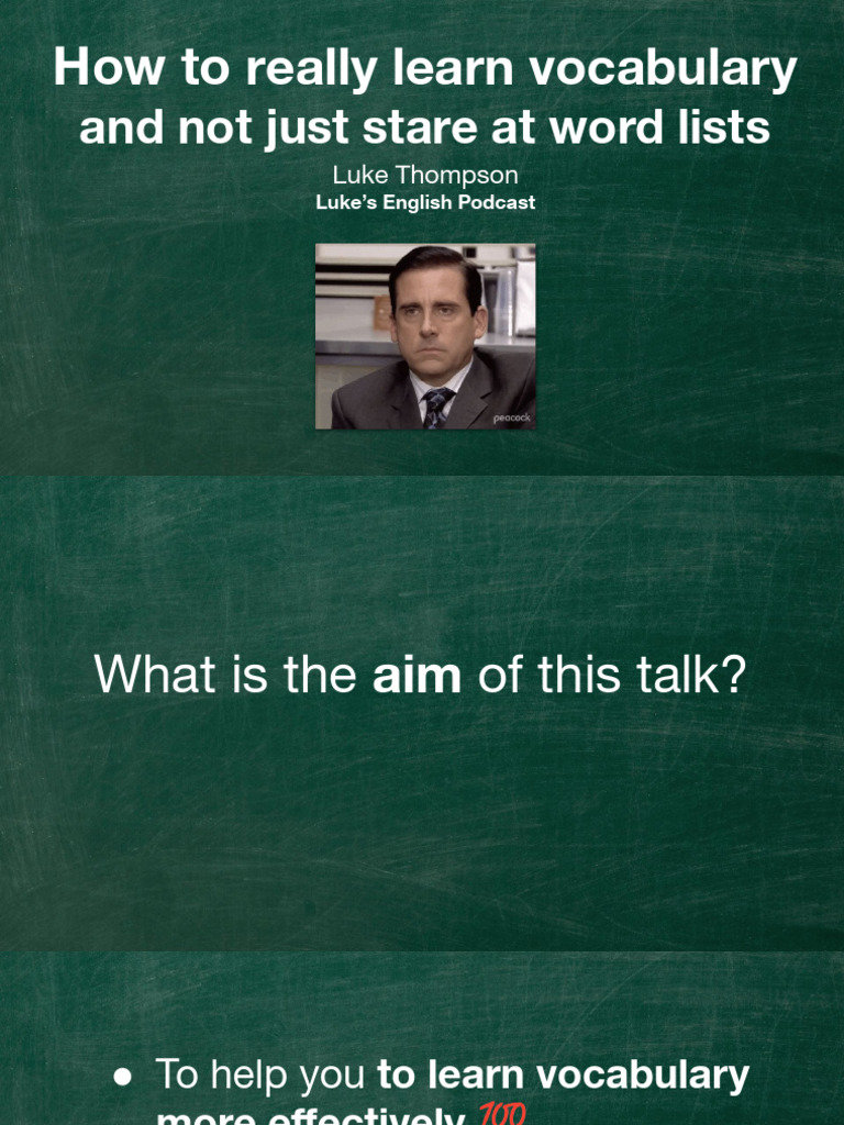 How to Really Learn Vocabulary and Not Just Stare at Word Lists | PDF ...
