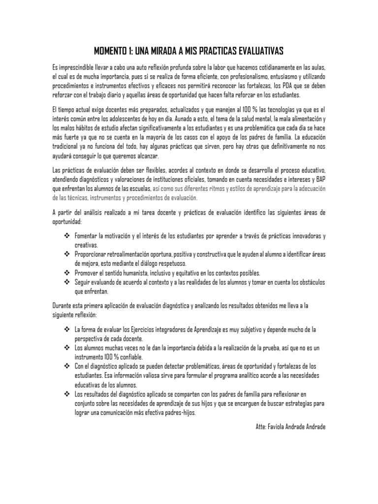TEXTO ANALITICO FAVIOLA | PDF | Evaluación | Aprendizaje