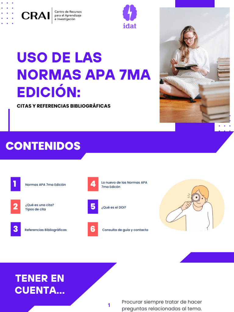 Normas APA 7ma Edición Idat | PDF | Estilo apa | Alfabetización ...