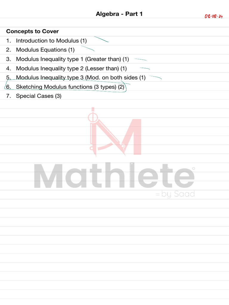 1. Algebra - Part 1 | PDF | Mathematics | Algebra