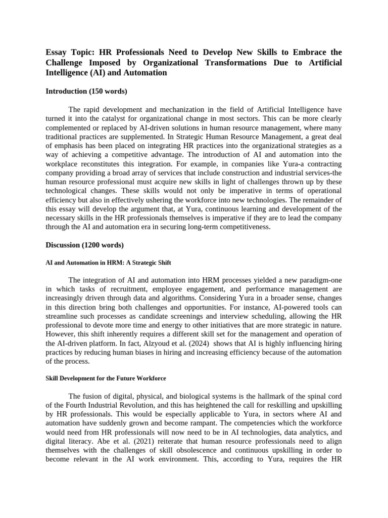 Essay 1500 Words- Yurra | PDF | Human Resource Management | Recruitment