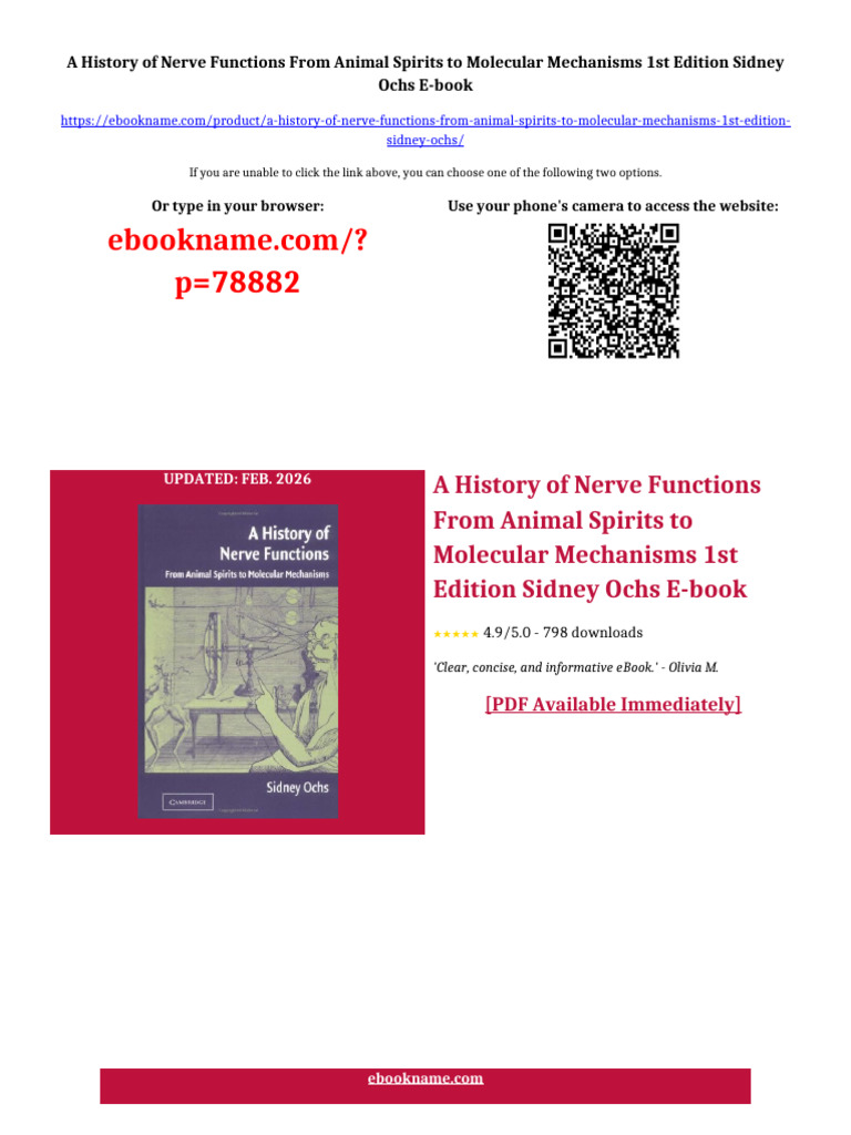 A History of Nerve Functions From Animal Spirits to Molecular ...