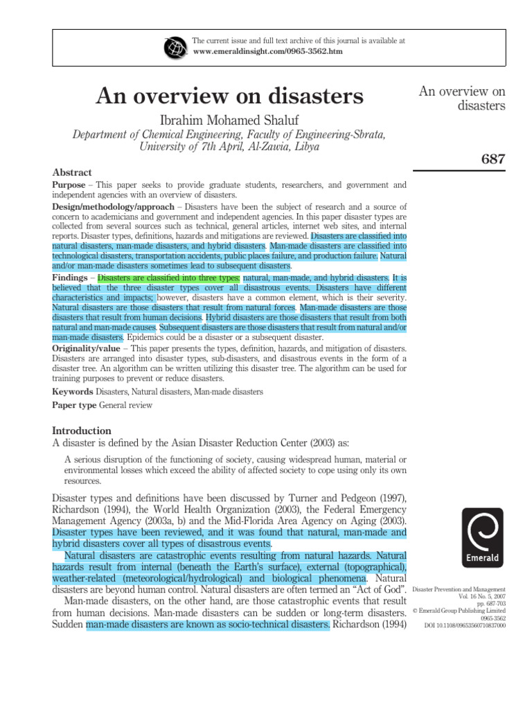 Disaster Overview | PDF | Tropical Cyclones | Tsunami