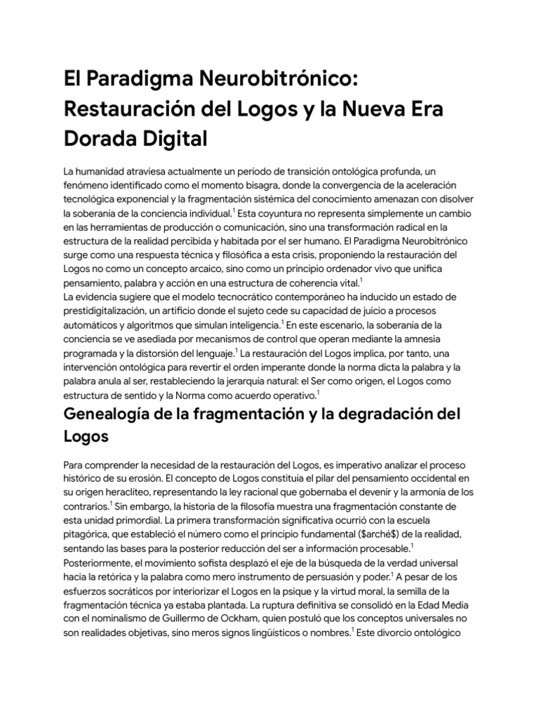 Paradigma Neurobitrónico_ Nueva Era Digital | PDF | Inteligencia ...
