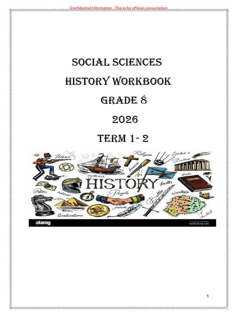 Grade 8 Term 1 and 2 History Workbook 2026 | PDF | Industrial ...