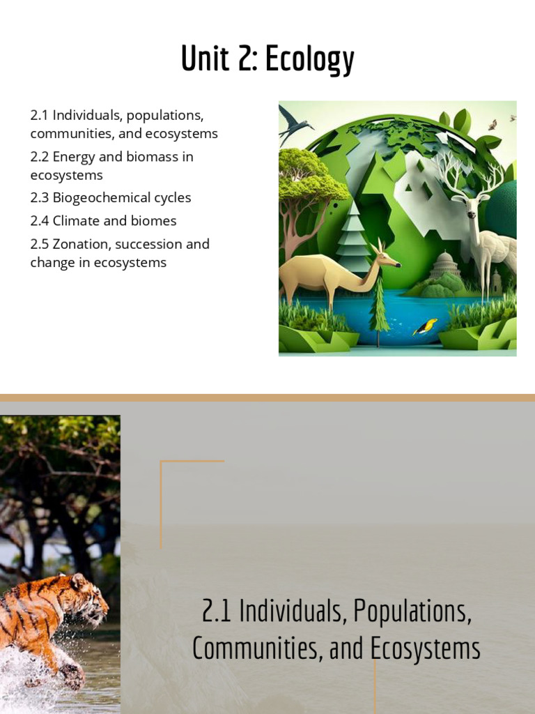 2.1 Individuals Populations Communities and Ecosystems | PDF ...