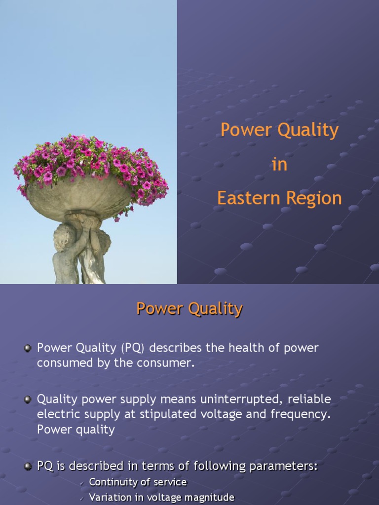 Power Quality in Eastern Region | PDF | Electrical Grid | High Voltage ...