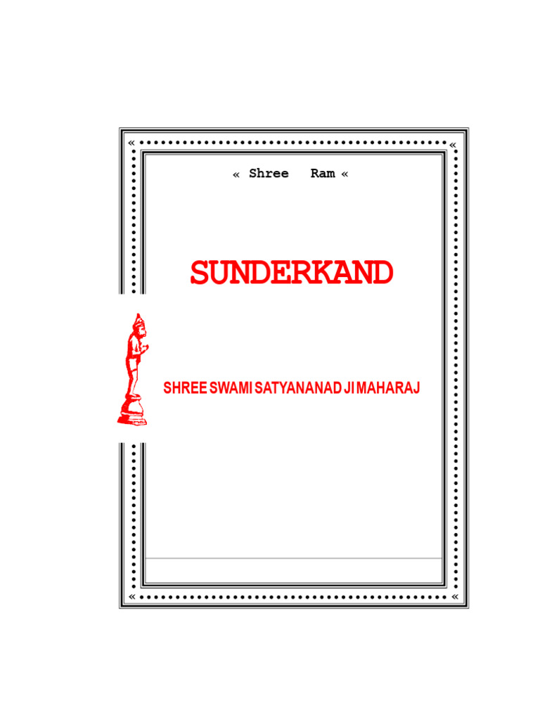Sunderkand Eng | PDF | Rama | Hindu Mythology