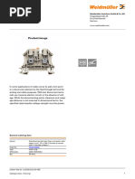 Weidmüller WTR 2.5 Terminal Data Sheet | PDF | Electrical Components | Wire