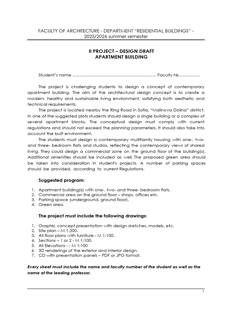 IV - Apartment Building Draft | PDF