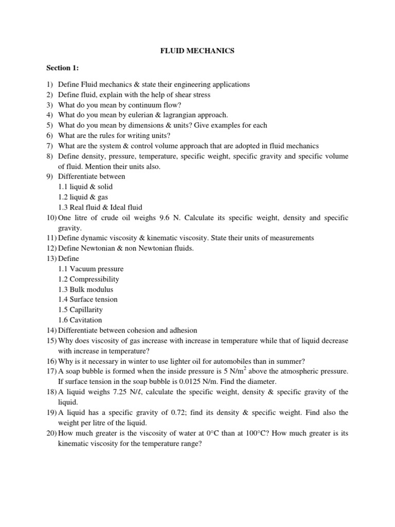 Fluid Mechanics | PDF | Viscosity | Liquids
