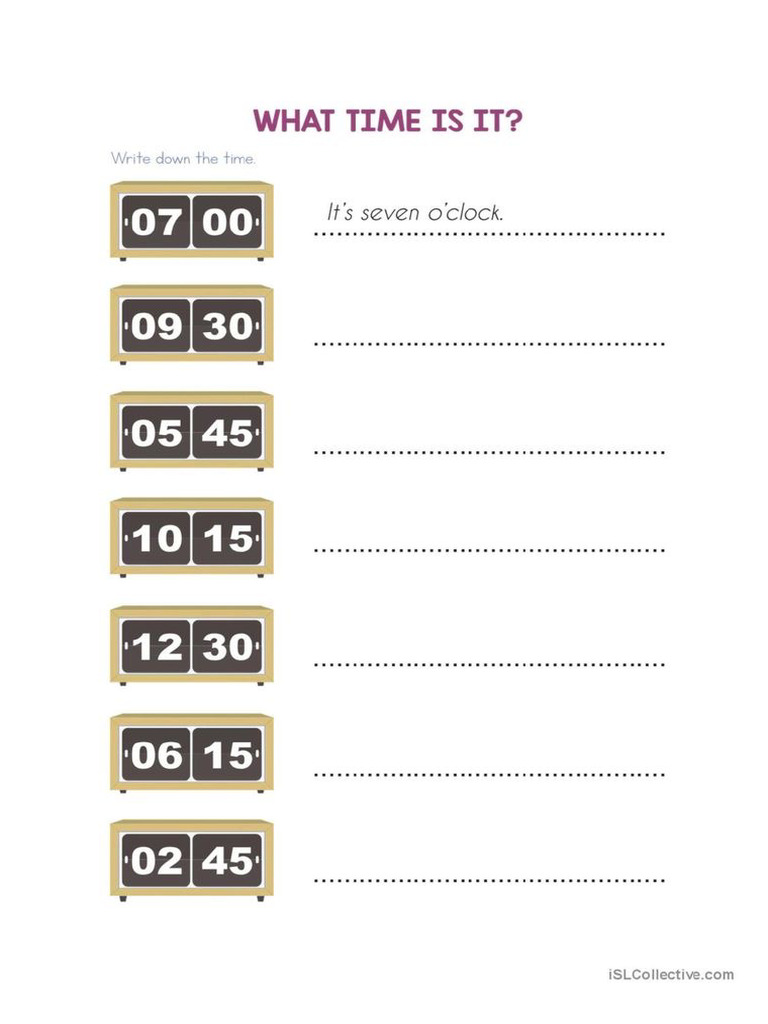 Telling Time Grade 3 | PDF
