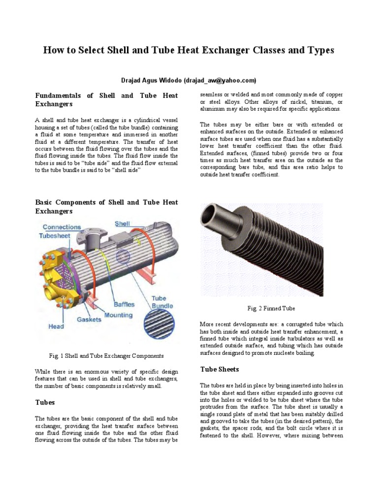 How To Select Shell and Tube HE | PDF | Heat Exchanger | Sheet Metal