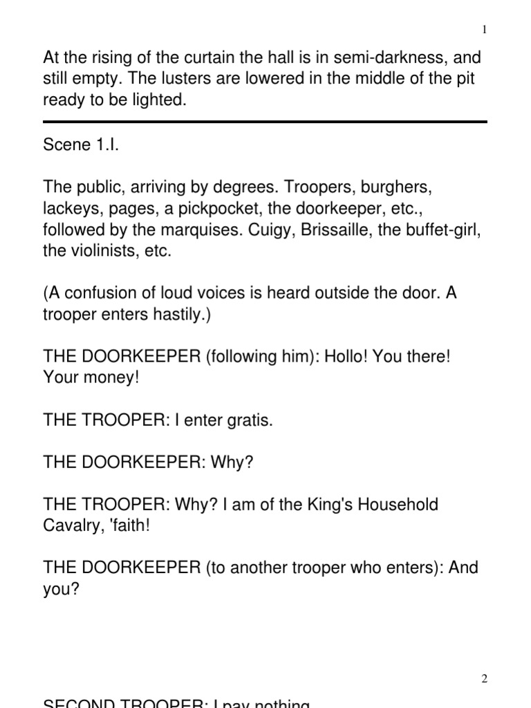 Cyrano de Bergerac (English Translation) | PDF