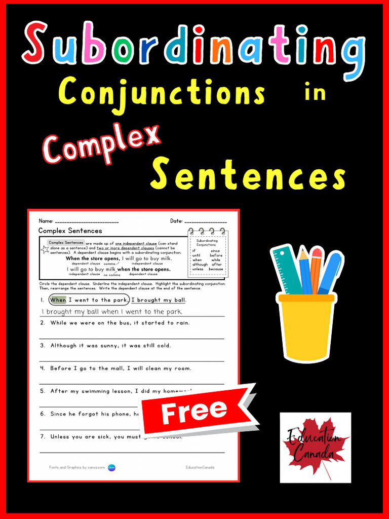 Conjunctions: Complex | PDF | English Grammar | Linguistics