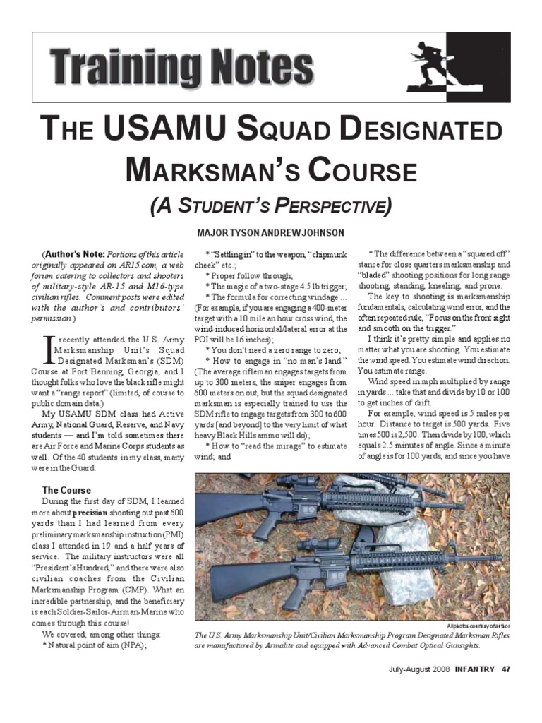 SDM | PDF | Marksman | Rifle
